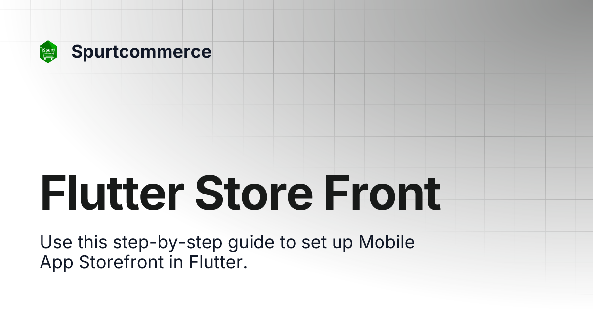 Flutter Store Front | Spurtcommerce